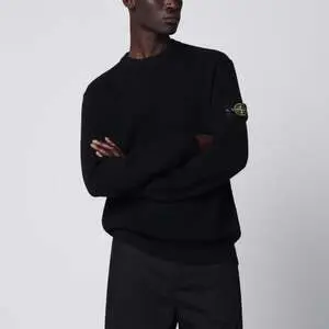 Stone Island Wool Crewneck Sweater - Black