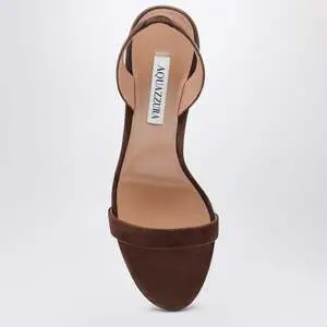AQUAZZURA So Nude Mid-heel Sandals In Espresso