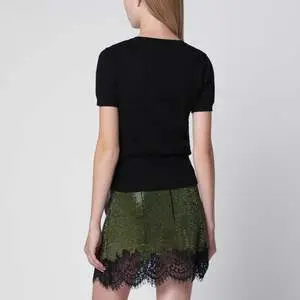 VIVIENNE WESTWOOD Bea Knitted Cotton And Cashmere T-shirt - Black