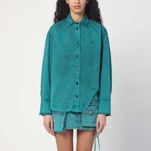 Attico Cotton Shirt With Embroidered Logo