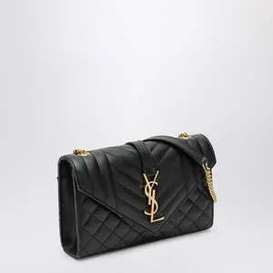 Saint Laurent Small Envelope Flap Bag In Quilted Leather