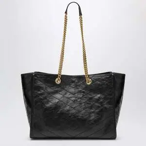 Saint Laurent Niki East/west Shopping Bag In Vintage Calfskin - Black