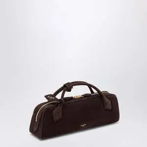 Alaïa Le Teckel Pouch In Suede Goat Leather - Brown