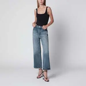 Alaïa Flared Ankle-length Denim Jeans
