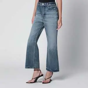 Alaïa Flared Ankle-length Denim Jeans