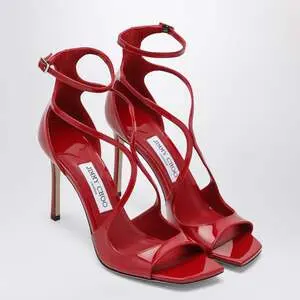 JIMMY CHOO Azia Patent Leather Sandals - Red