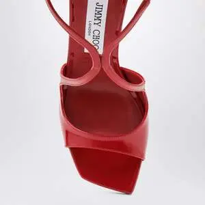 JIMMY CHOO Azia Patent Leather Sandals - Red