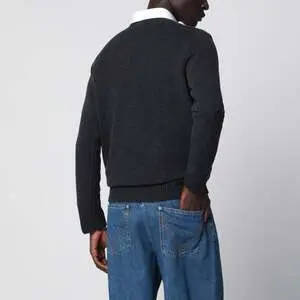 DRUMOHR Dark Grey Cashmere Crew-neck Sweater