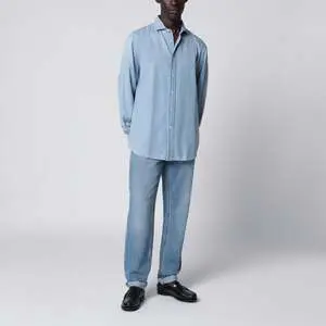 Brunello Cucinelli Easy Fit Shirt In Denim