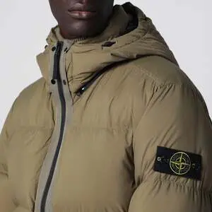 Stone Island Ripstop Nylon Zip-up Down Jacket