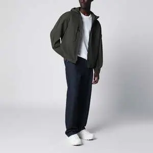 Stone Island Zip-up Cotton Jacket With Hood