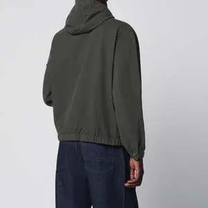 Stone Island Zip-up Cotton Jacket With Hood
