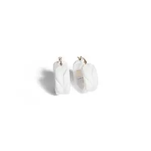 Miu Miu Matelassé Plexiglas Hoop Earrings