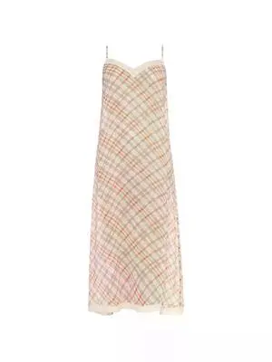 ERES Tartan Midi Dress - Neutrals