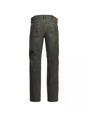 Kapital Stud-embellished Straight-leg Jeans