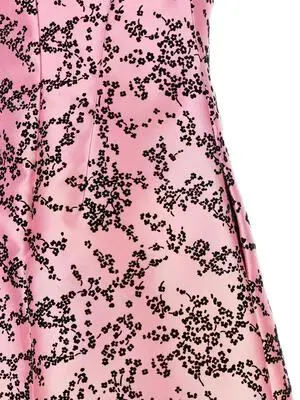 Alberta Ferretti Floral-print Strapless Midi Dress