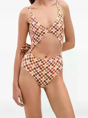 ERES Polka Dot One-piece Swimsuit - Multicolour