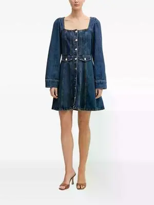 GESTUZ Gzsamia Button-up Denim Mini Dress