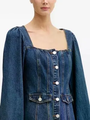GESTUZ Gzsamia Button-up Denim Mini Dress
