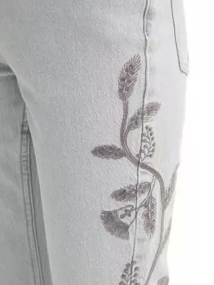 HOSS INTROPIA Bonnie Floral-embroidered Jeans