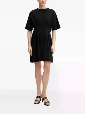 GESTUZ Gzinez Pleated-waist Short-sleeve Mini Dress
