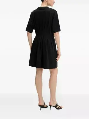 GESTUZ Gzinez Pleated-waist Short-sleeve Mini Dress