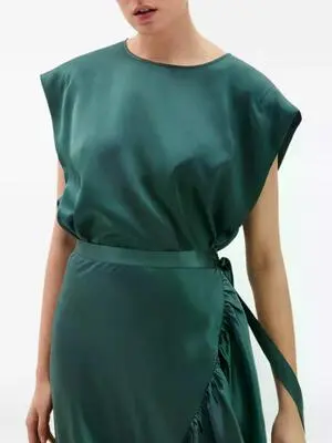ERES Inversion Silk Cap-sleeve Blouse