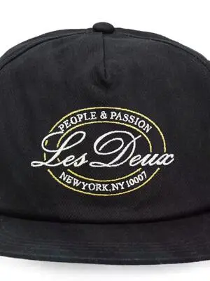 LES DEUX Glen Logo-embroidered Baseball Cap - Black