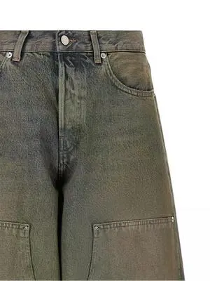 HAIKURE Legacy Reinforced-panel Wide-leg Jeans - Grey