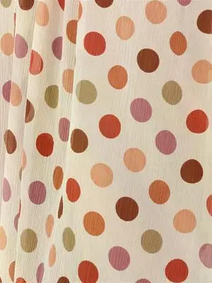 ERES Multicolor Silk Polka Dot V-neck Maxi Dress