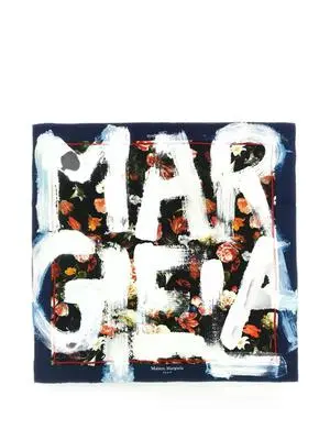MAISON MARGIELA Floral-print Silk Scarf - Black