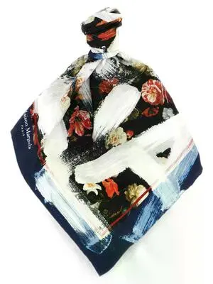 MAISON MARGIELA Floral-print Silk Scarf