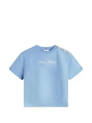 Tommy Hilfiger Button-detail Logo T-shirt