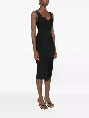 Elisabetta Franchi Sweetheart Neck Midi Dress