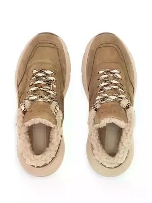 Hogan Hi-fi Shearling Trim Sneakers