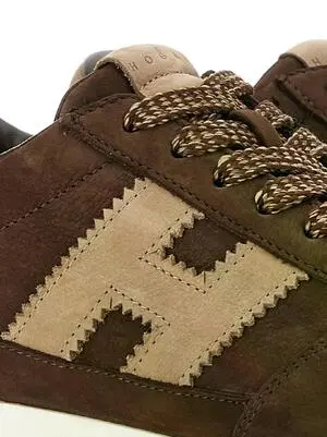 Hogan Athletic Sneakers With H-shaped Spikes And Mini Wedge