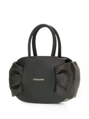 FERRAGAMO Bow-detail Leather Tote Bag