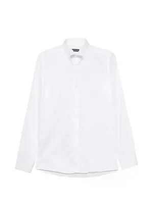 CARLO PIGNATELLI Wing-collar Concealed-fastening Shirt