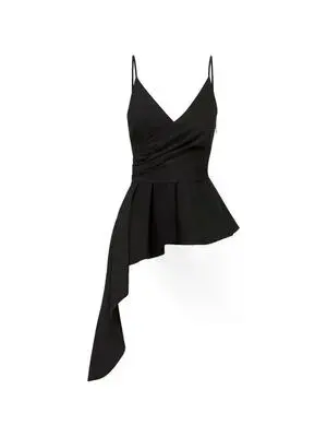 Veronica Beard Solange Asymmetric Peplum Blouse