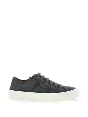 Brunello Cucinelli Shiny Tab Wool Sneakers