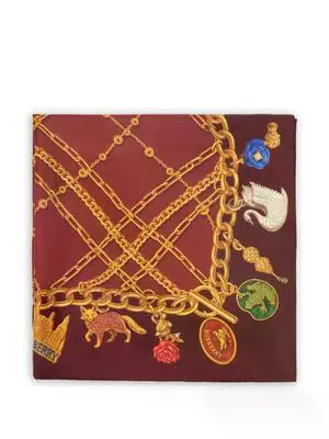 Burberry Check Charm Silk Scarf