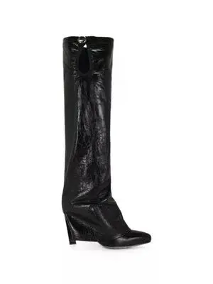 Attico Leon Crackled-leather Boots