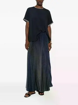 Fabiana Filippi Striped Trim Blouse - Blue