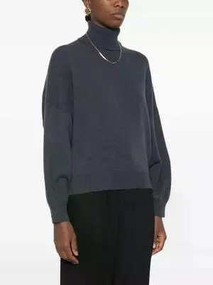Brunello Cucinelli High Neck Knit With Monili Chain Detail