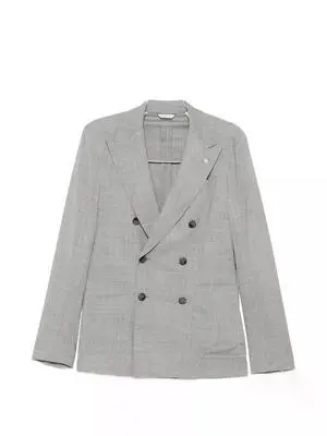 MANUEL RITZ Double-breasted Wool Suit - Grey