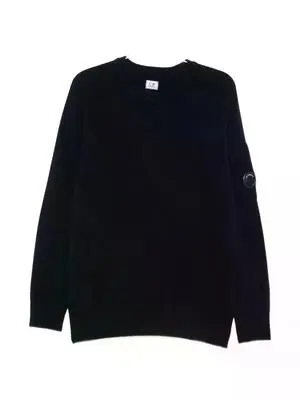 C.P. COMPANY Lens-detail Wool Sweater - Blue