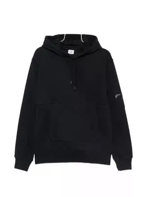 C.P. COMPANY Lens-detail Drawstring Hoodie - Blue