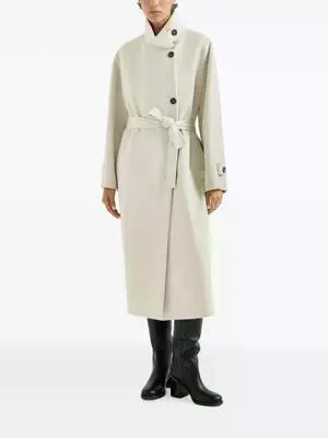Brunello Cucinelli Hand-crafted Cashmere-beaver Double Cloth Coat With Monili Embellishment
