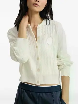 Brunello Cucinelli Cashmere Cable-knit Polo Shirt With Logo - Neutrals