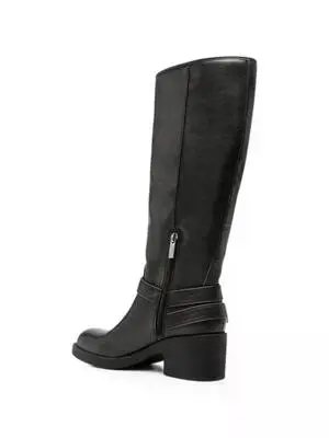 Guess Buckle-detail Leather Knee-high Boots